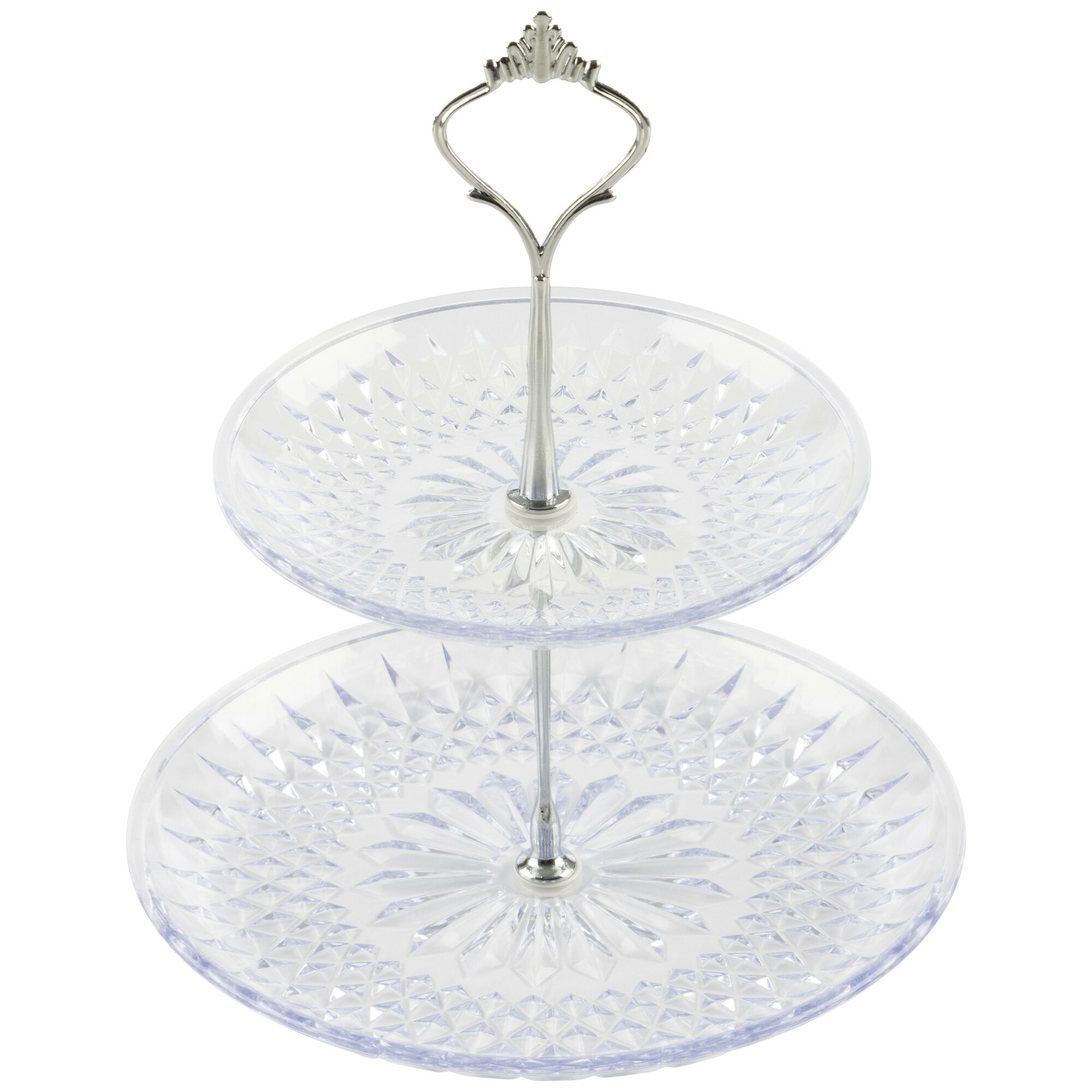 Горка MALLONY "Camilla" 2-х ярусная, 20/25см, 23см, пластик, прозрачный