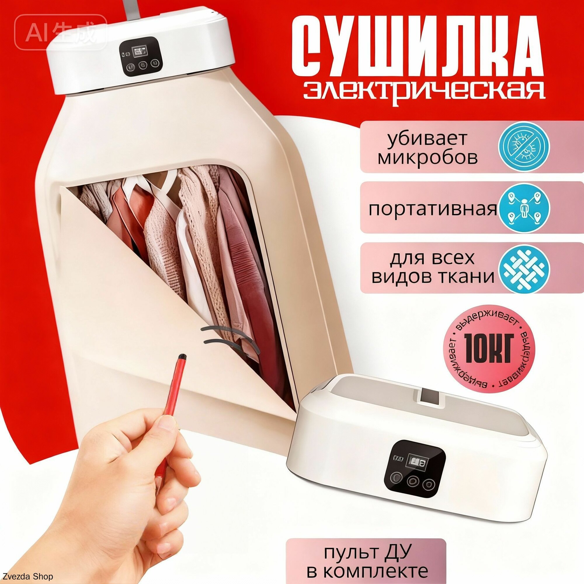 Инфракрасная сушилка для белья складная