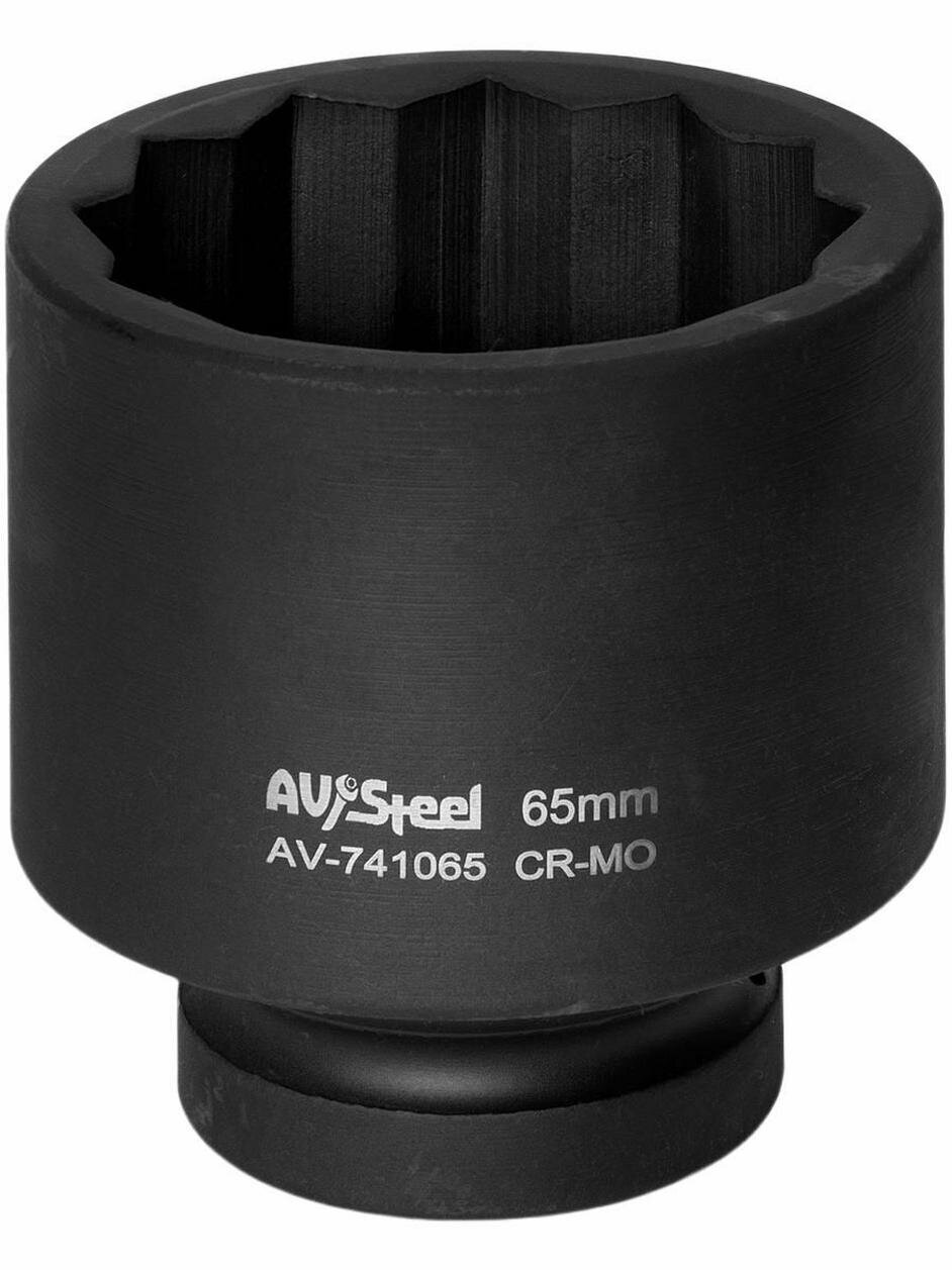 Головка ударная 1" двенадцатигранная 65мм "AV Steel" AV-741065