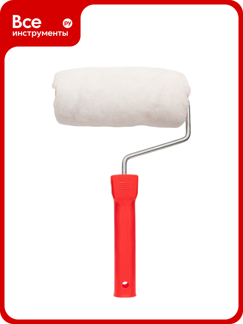 Валик Малярок "ТЕРМОФЬЮЖН" "Мех Иск." 150 мм D 48 мм, ворс 16 мм, плот. 470 гр/м2, быстросъемная ручка, 6 мм " 515-0150