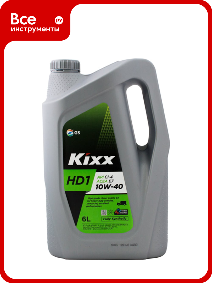 Моторное масло KIXX HD1 10W40, синтетическое, 6 л L2061360E1