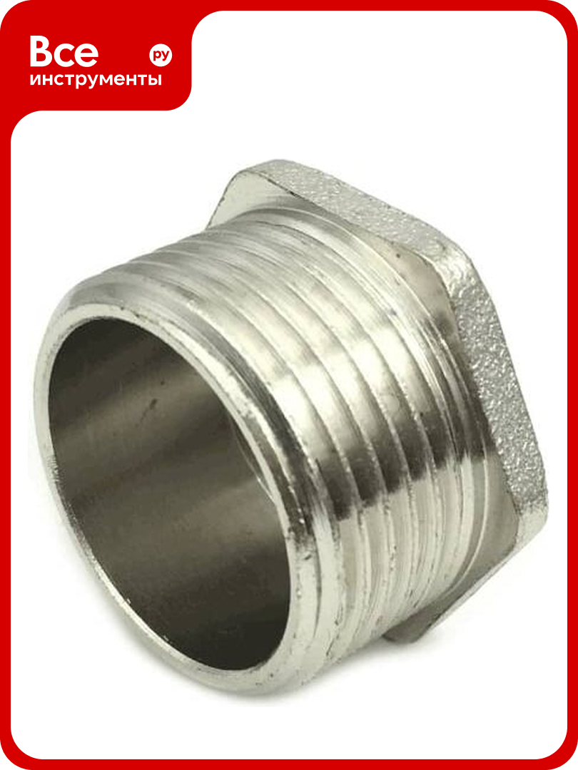 Заглушка SantechSystems Ду15 НР латунь, никель 127-9214