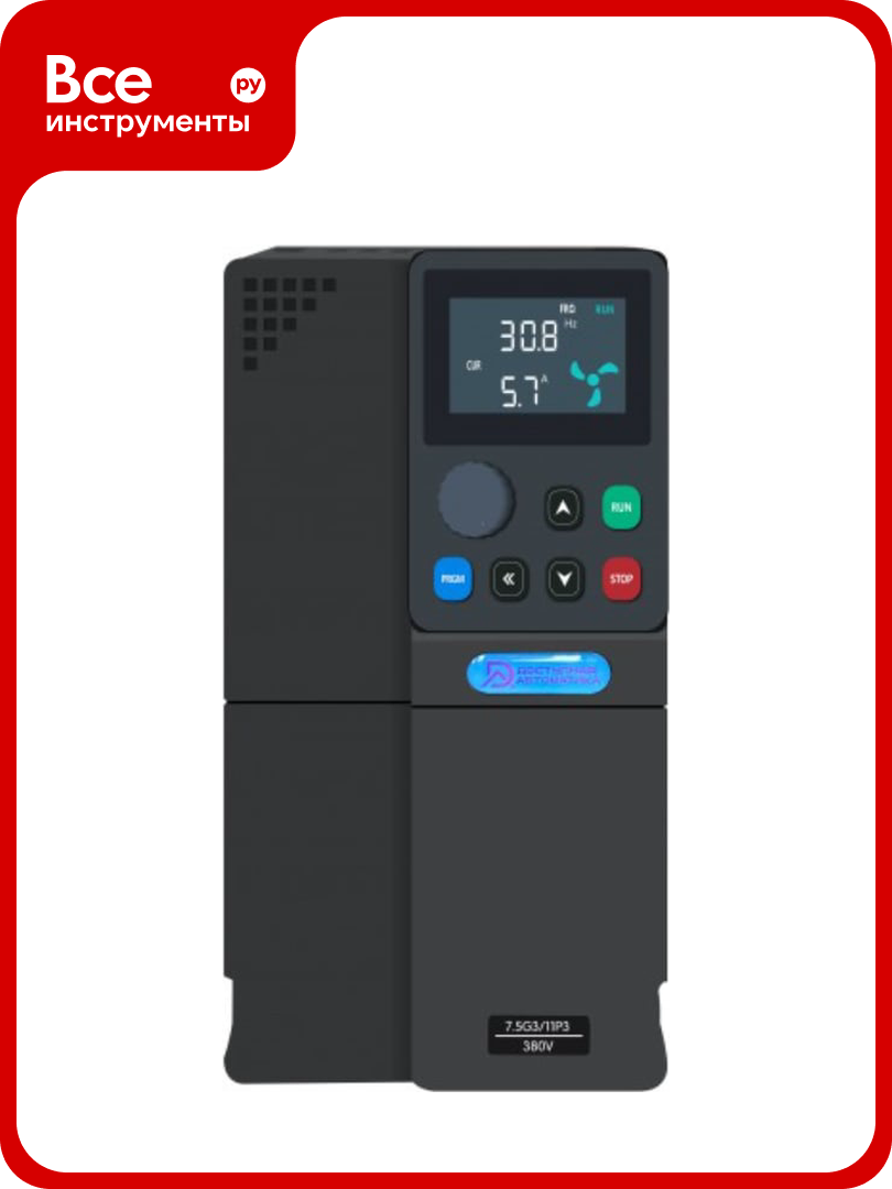 Частотный преобразователь Доступная Автоматика 3ф, 380В, 7.5кВт, 17А DA0075G3