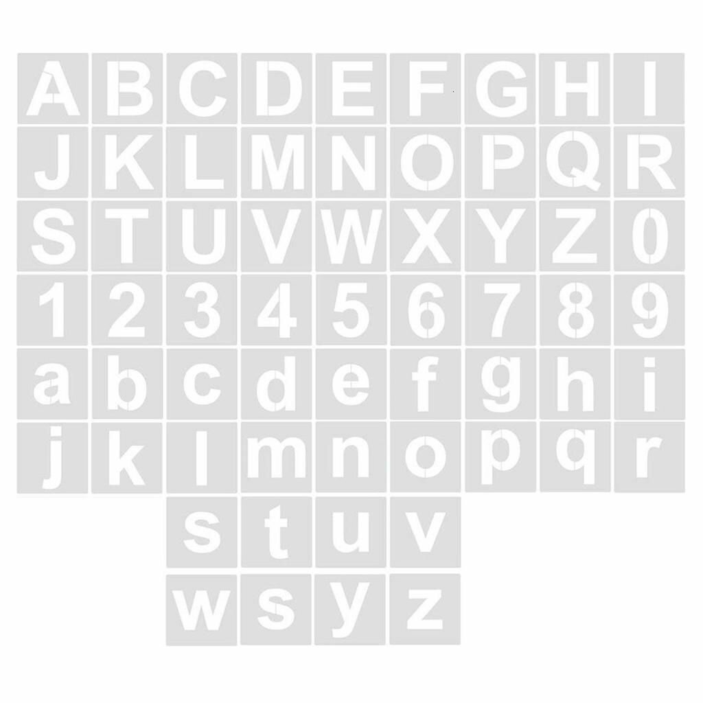 Трафареты букв и цифр, 60 шт, - 4 дюйма