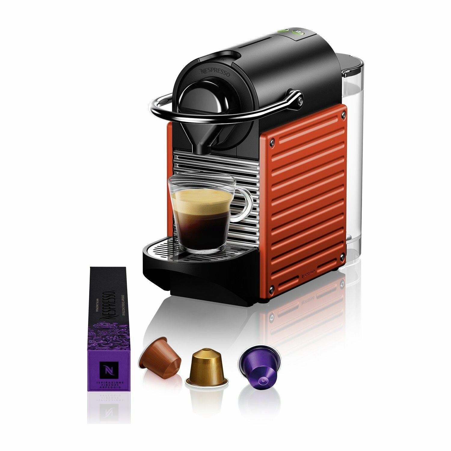 Кофеварка Nespresso C61 Pixie , красный, резервуар для воды 0,7 л, 19 бар