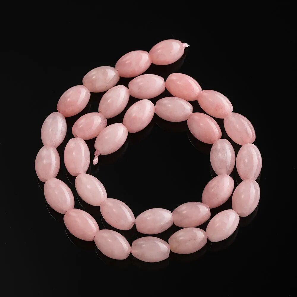 Розовый морганит 8*12 мм, Бусины из натуральных камней , бусины на нитке (около 32 шт)