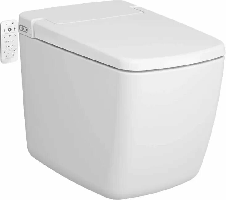 Унитаз-компакт VitrA V-Care 7232B403-6217 безободковый с сиденьем микролифт и функцией биде