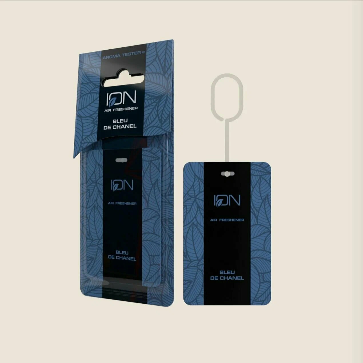 Освежитель (ароматизатор) подвесной картон ION по мотивам Bleu de Chanel (Chanel) ИОН арт. IP31 - высокое качество