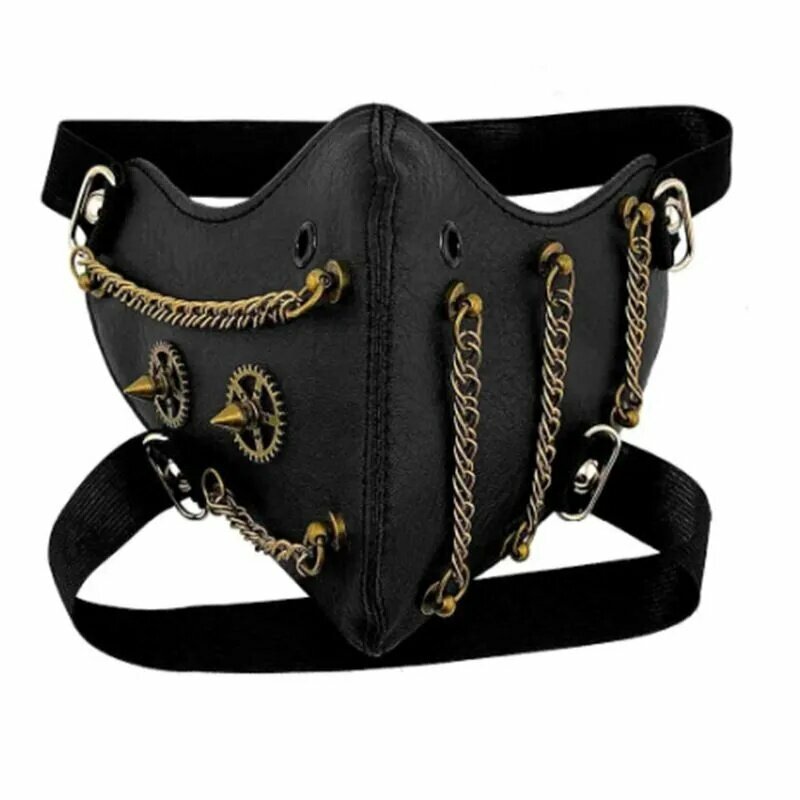 Защитная маска для вечеринок в стиле киберпанк, стимпанк-стиль