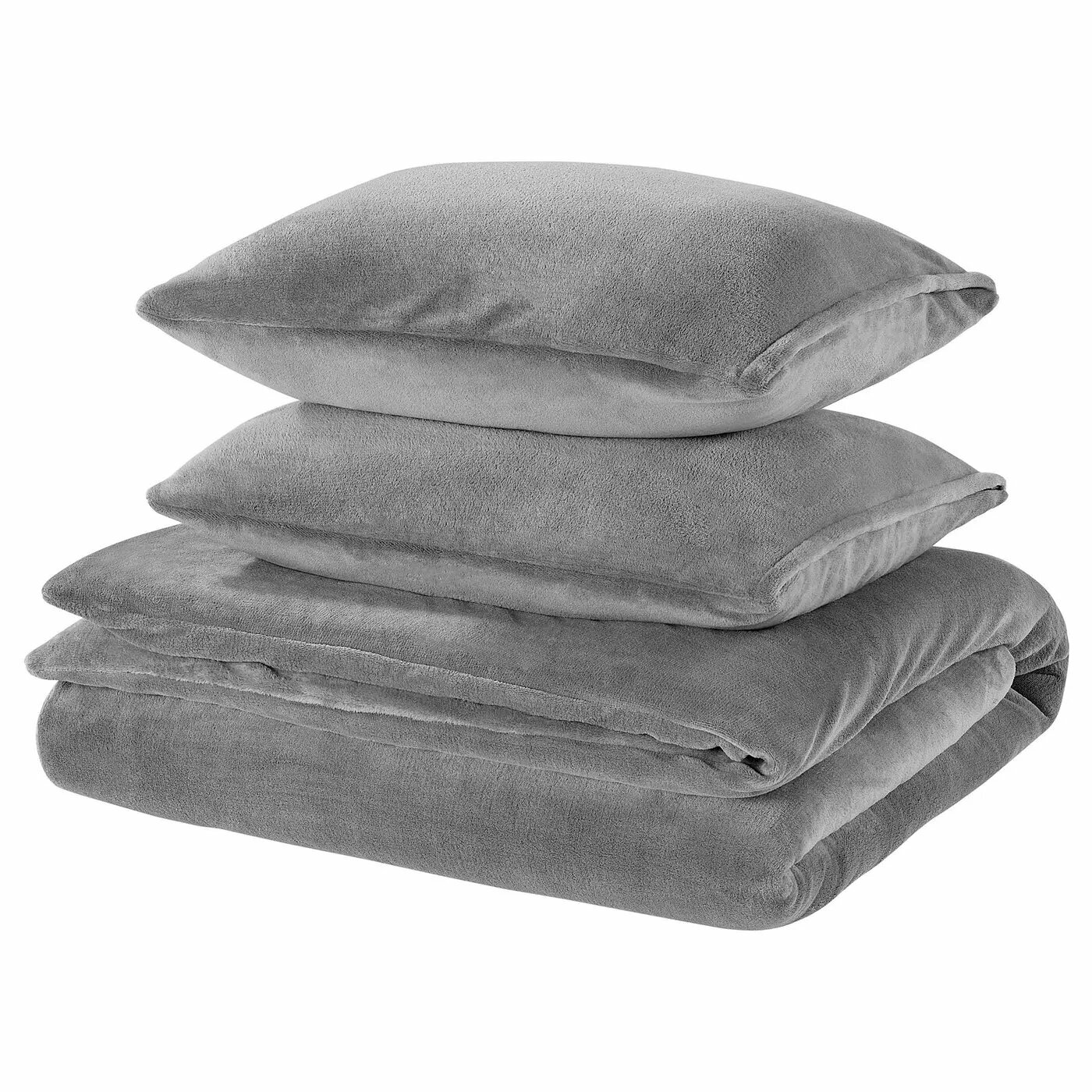 Чехол для одеяла KRANSSALVIA и 2 подушкино, серый, 200x230/50x80 см