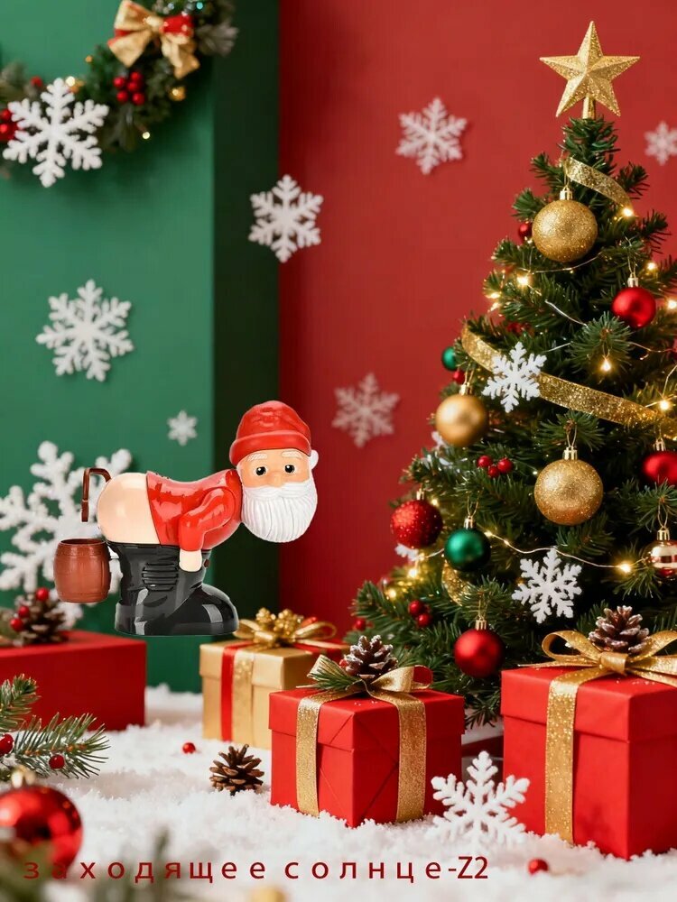 Санта-Клаус качает бедрами и пускает пузыри-игрушка для мыльных пузырей Santa Claus