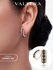 Серьги VALTERA, серебро, 925 проба, фианит, , золотистый, коричневый