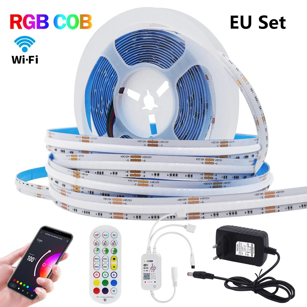RGB COB лента XUNATA 4 м, Wi-Fi, EU Set