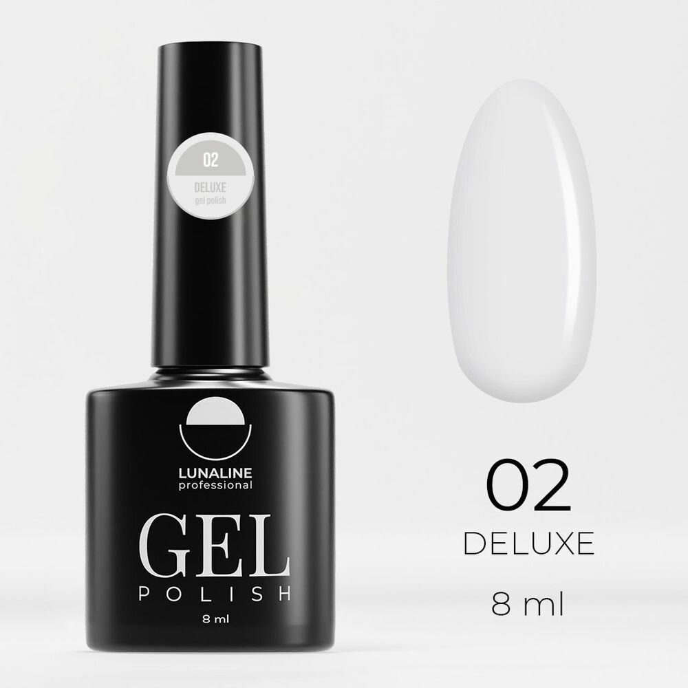 Гель-лак для ногтей Luna Line "Deluxe", тон 02, Молочный