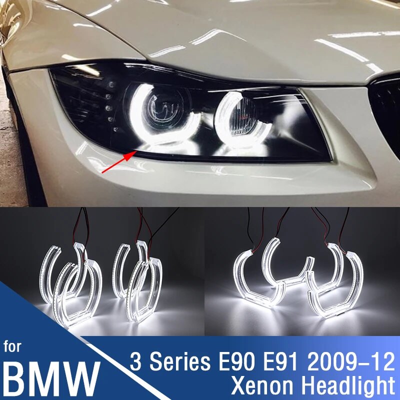 LED Angel Eye Kit для BMW E90 E91, белые, Version 1 — фото 1