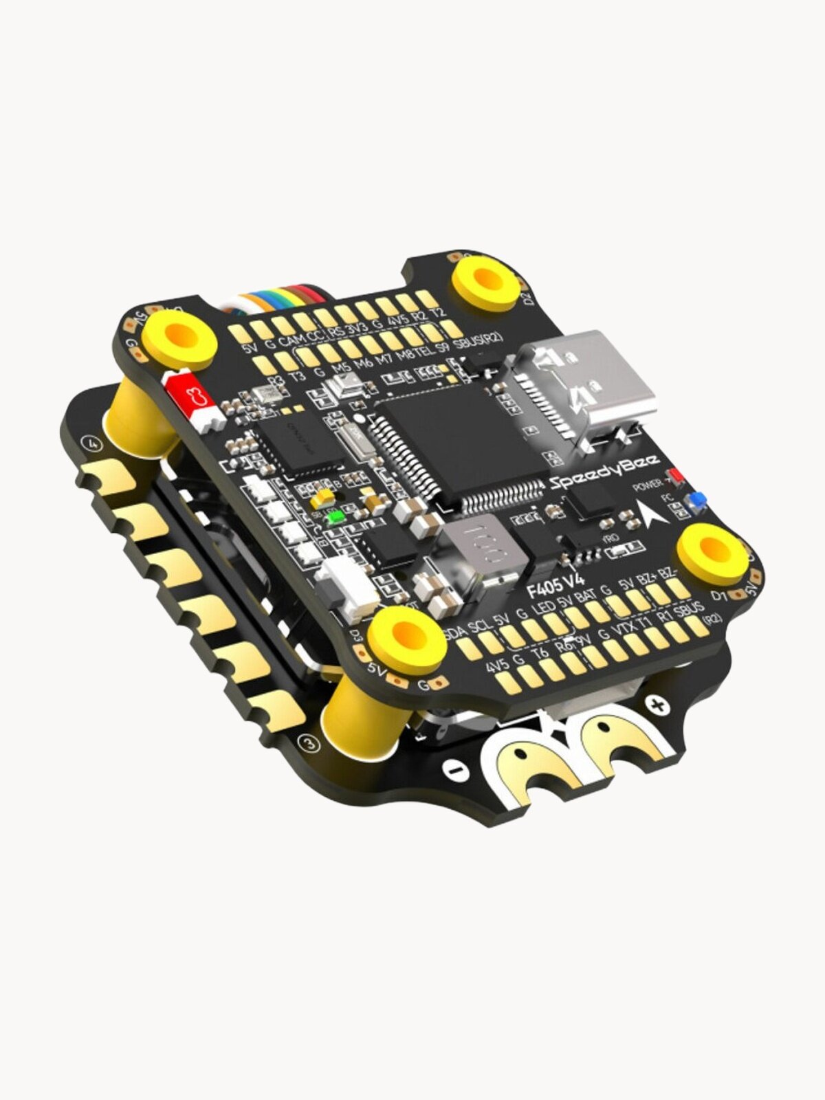 Полётный контроллер сборе для FPV аналог SpeedyBee F405 V4 + ESC BLS 55A 3-6S Stack (стек)