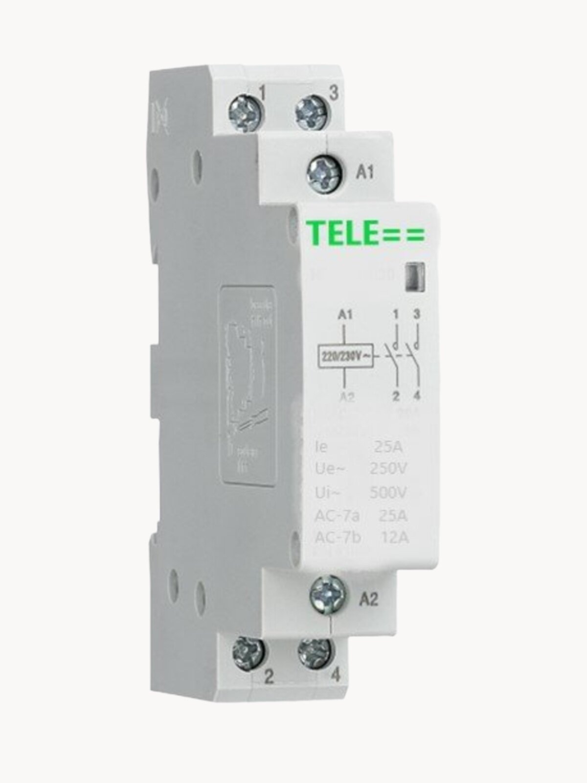 Модульный контактор 25/20 2P, 220/230В 2NO