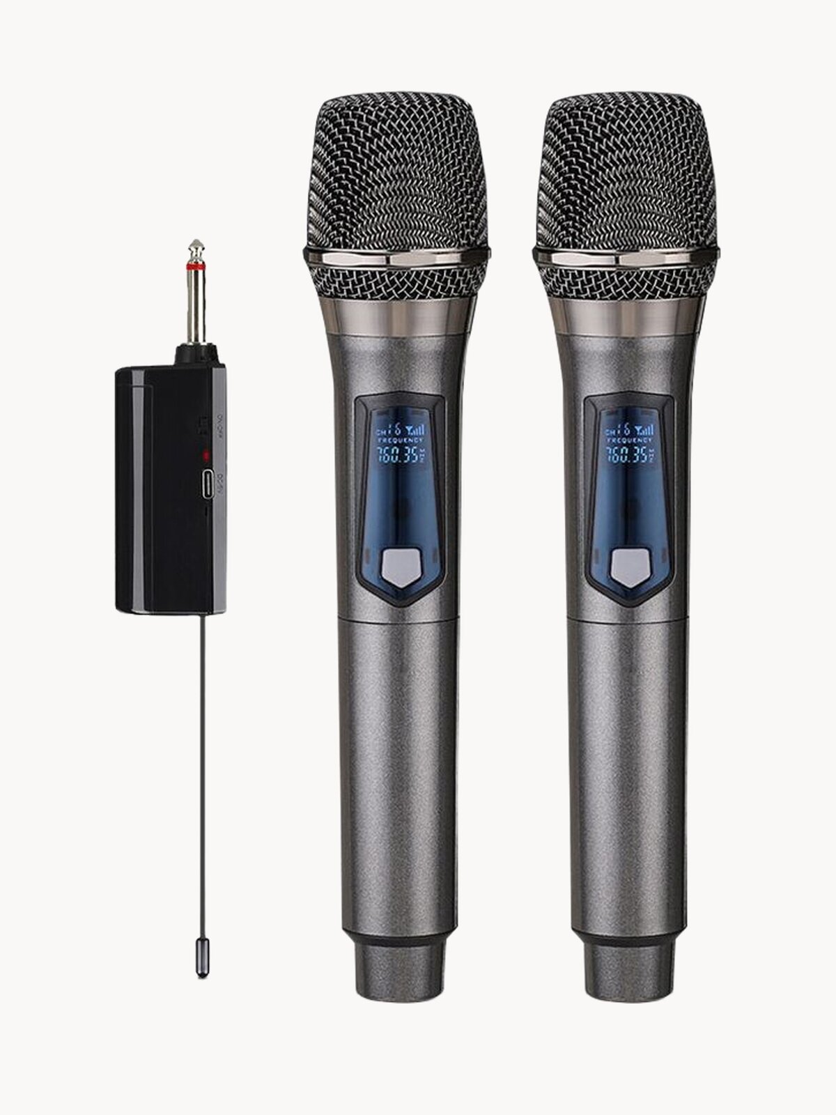 Беспроводные парные микрофоны с шумоподавлением, профессиональные, дальность 50 м, подключение через 3.5 мм и 6.3 мм
