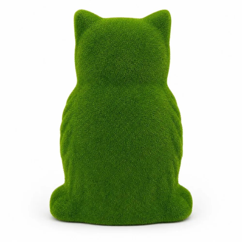 Фигурка садовая топиарная сова из искусственного мха, зеленая, 28x21 см — фото 1