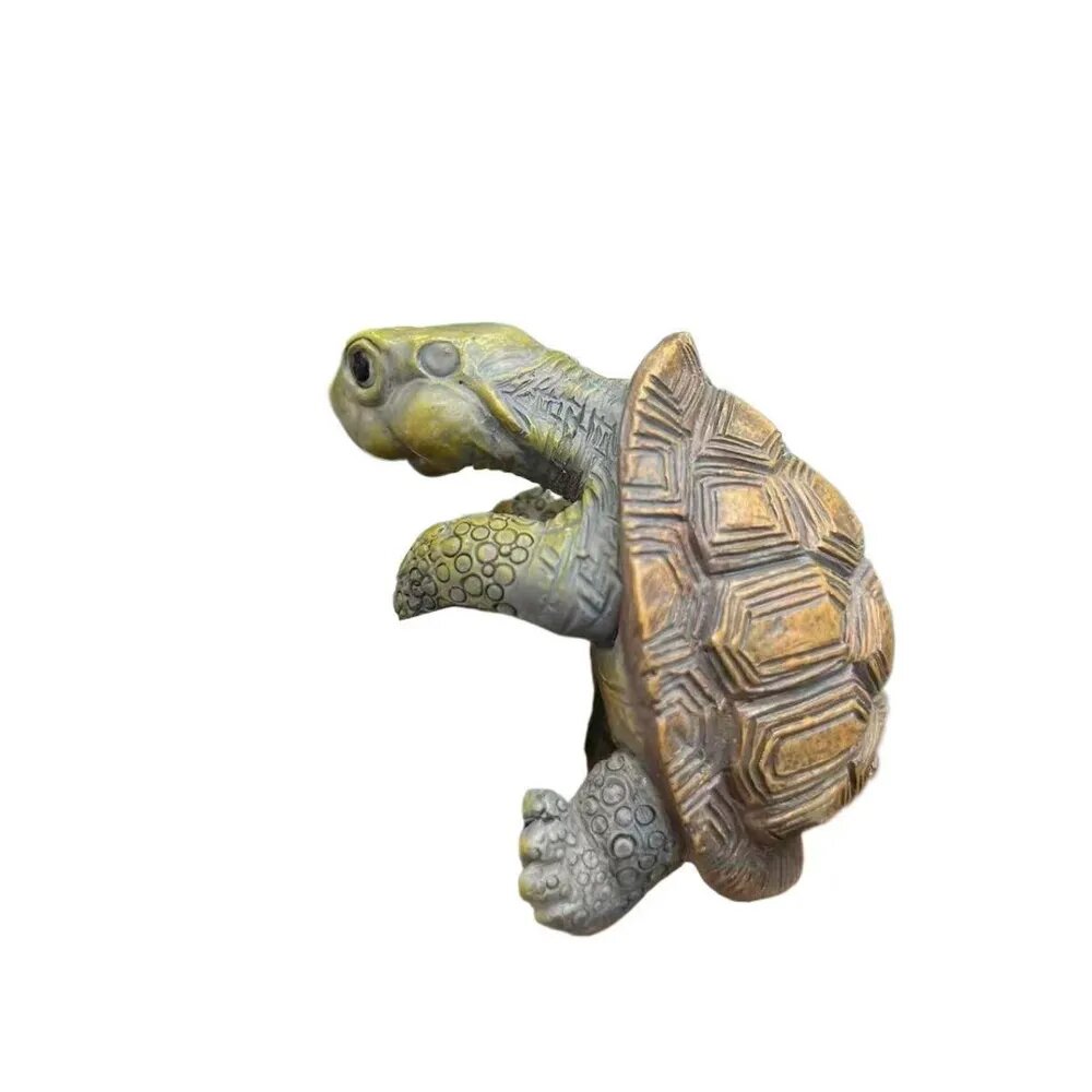 Фигурка садовая черепаха водоплавающая, хаки, 5.5x5.5x8 см, смола