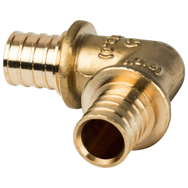 STOUT 20 аксиальный угольник для труб из сшитого полиэтилена 90° прочное соединение