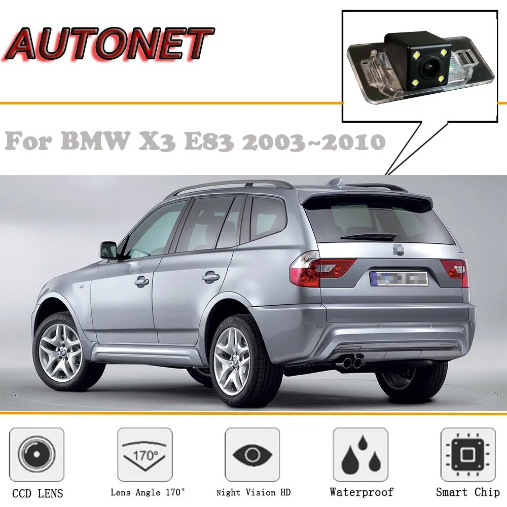 Камера заднего вида AUTONET для BMW X3 E83 2003 ~ 2010/CCD/ночного видения/камеры заднего вида/номерного знака
