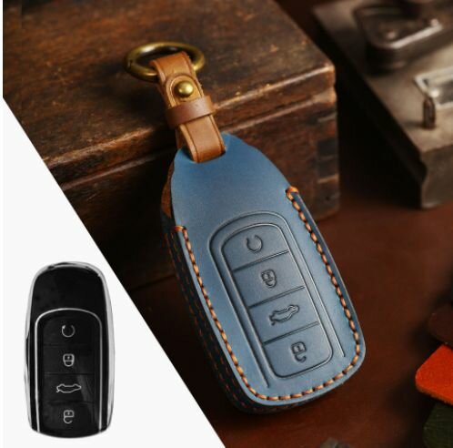 Чехол на ключ Chery Tiggo 7 и 8 Pro Max, Omoda, Jaecoo Blue