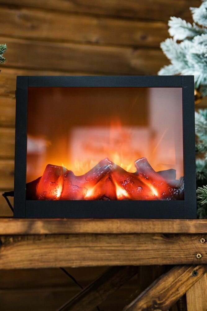 Электрический камин, имитация пламени, 29х23 см
