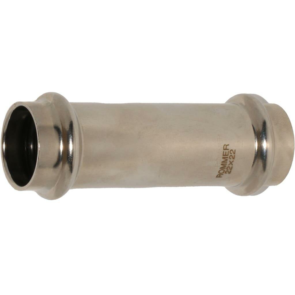 Муфта надвижная под пресс 22 мм, из нержавеющей стали ROMMER