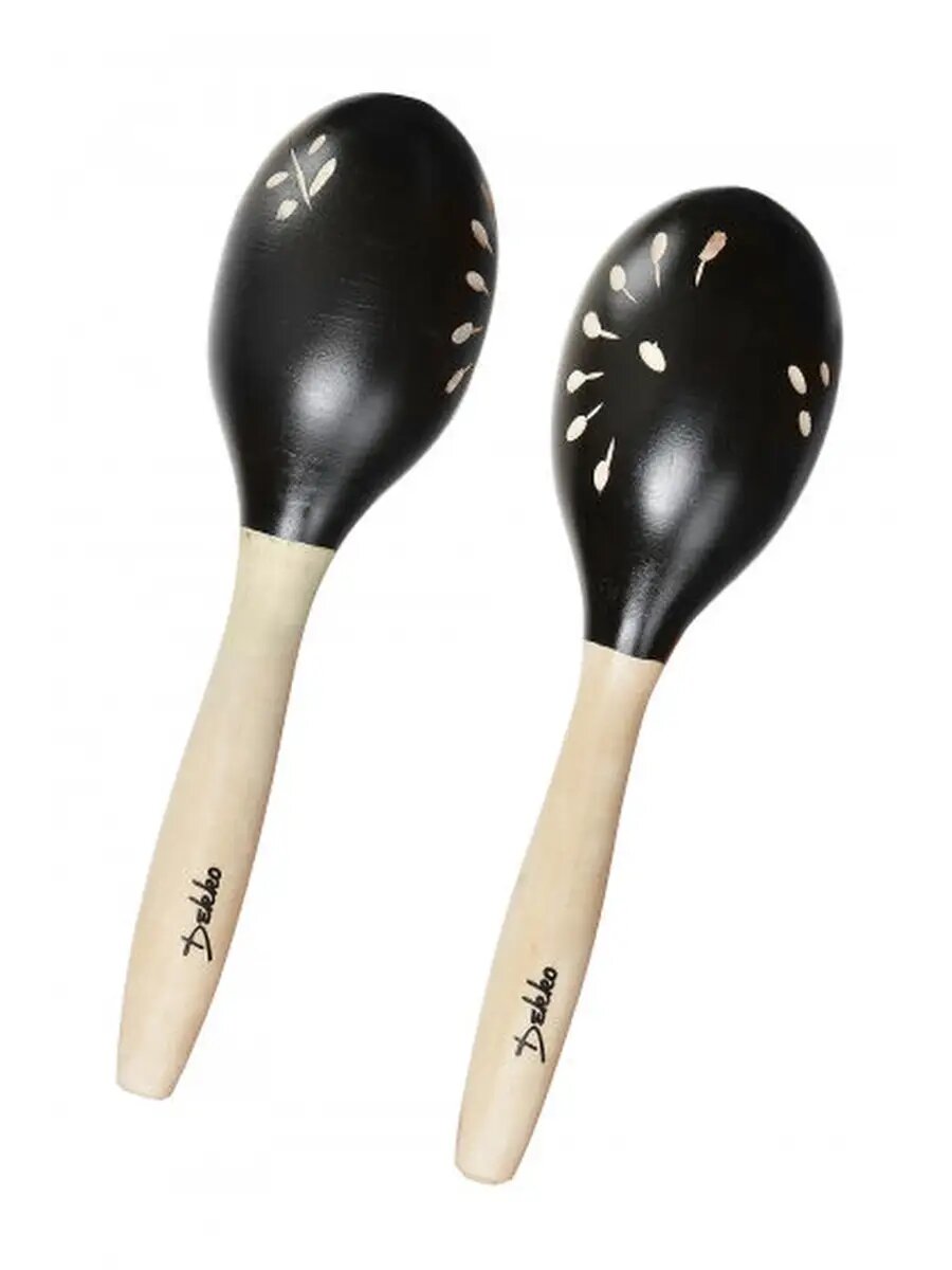 M0 BK Маракасы авторские, деревянные, резные, 6 х 22 см