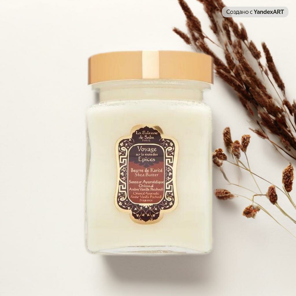 Твердое масло ореха карите для тела и волос Аюрведическое увлажняющее