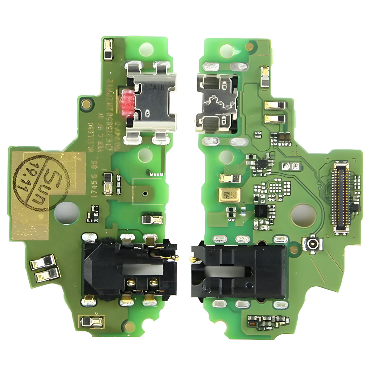 Шлейф для смартфона Huawei Honor 9 Lite плата на системный разъем/разъем гарнитуры/микрофон - Премиум