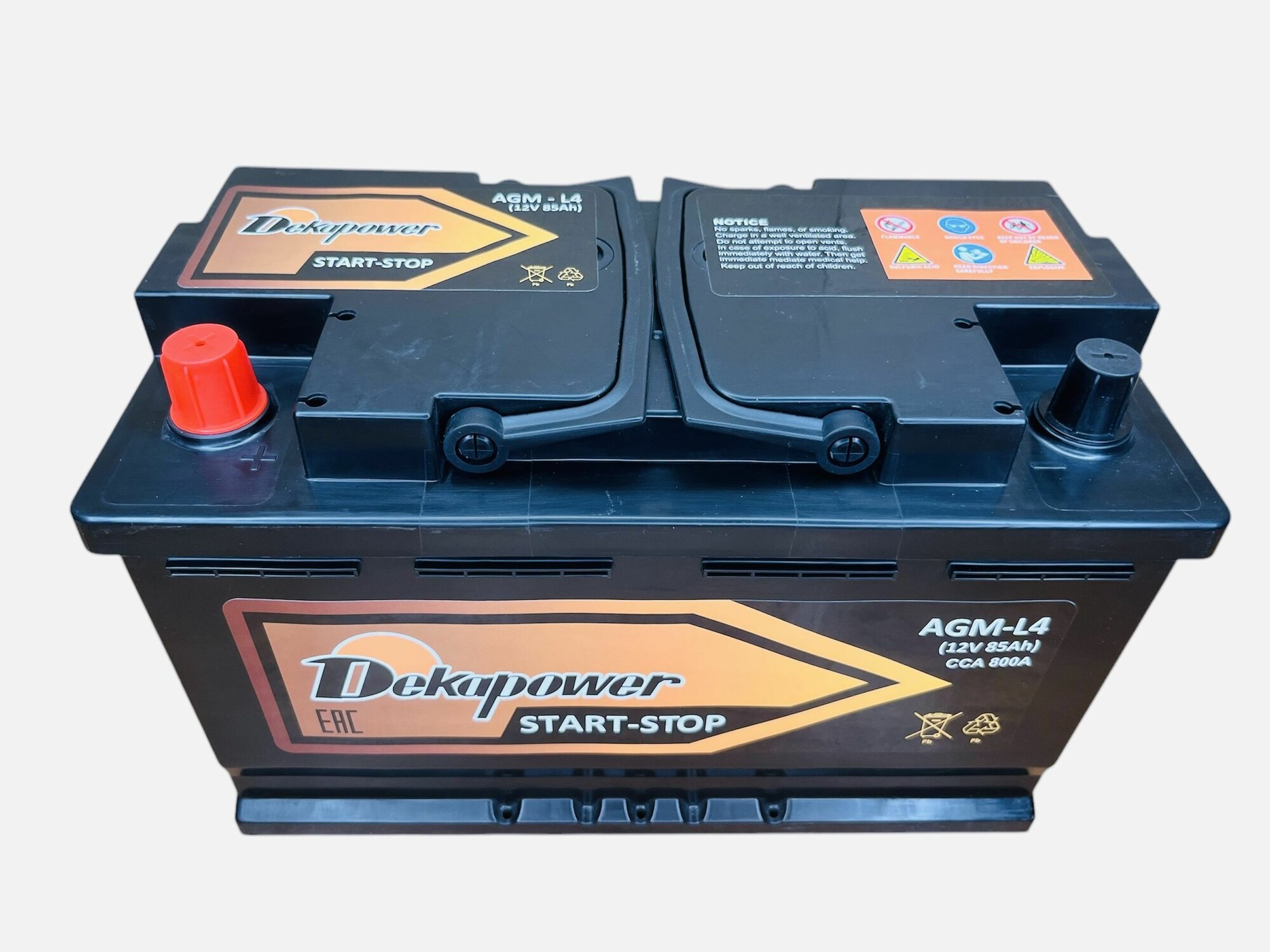 Аккумулятор автомобильный DekaPower AGM - L4 85 Ач п. п. 800 А (оригинал для автомобилей Genesis)
