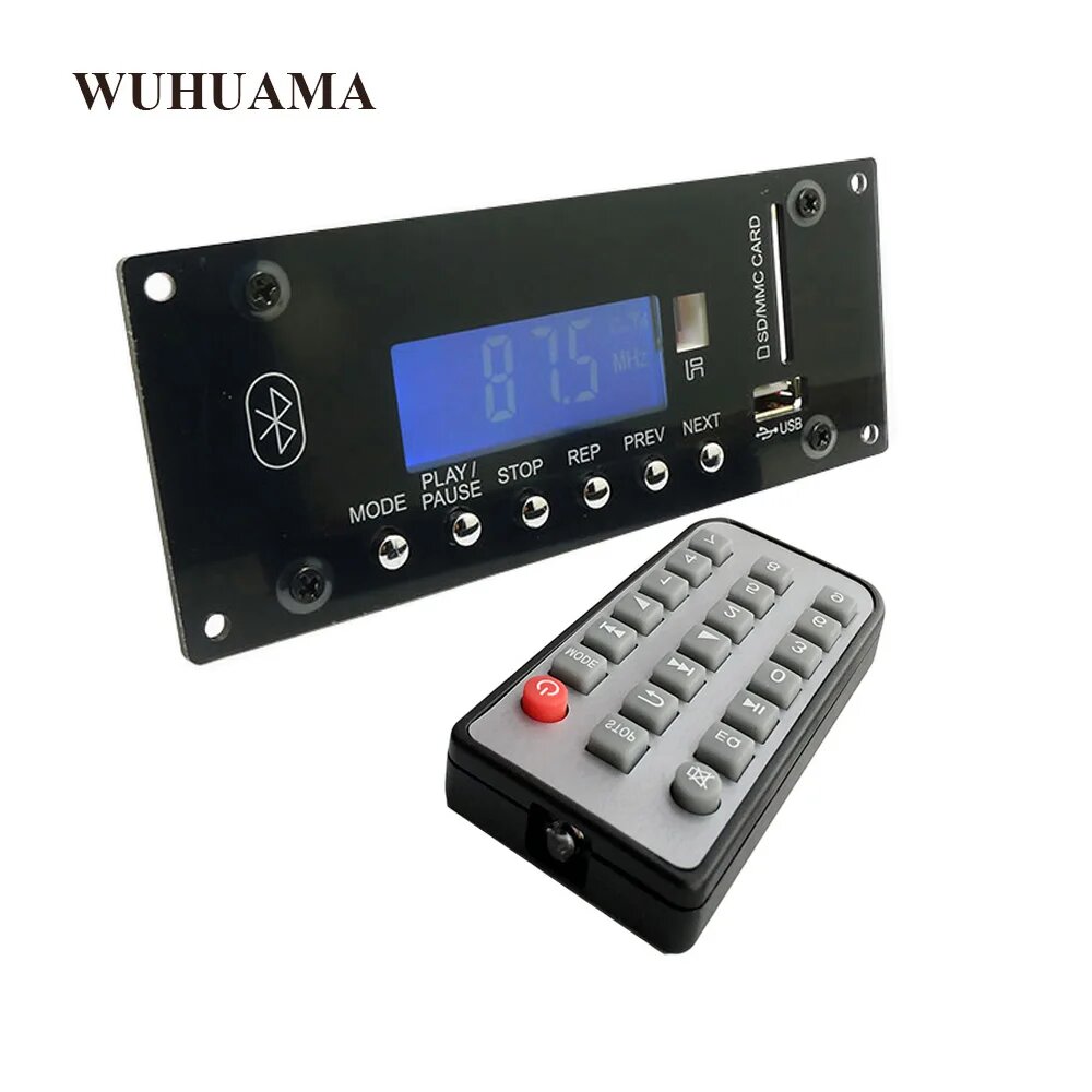 Комплект для автомобиля, радиоприемник с Bluetooth 4,0, стереопроигрывателем, дистанционным управлением, SD-картой, ЖК-дисплеем, поддержкой мобильного телефона, MP3, FM/USB