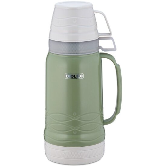 Термос Diolex пластиковый со стеклянной колбой 1000 мл DXP-1000-2GR, зеленый