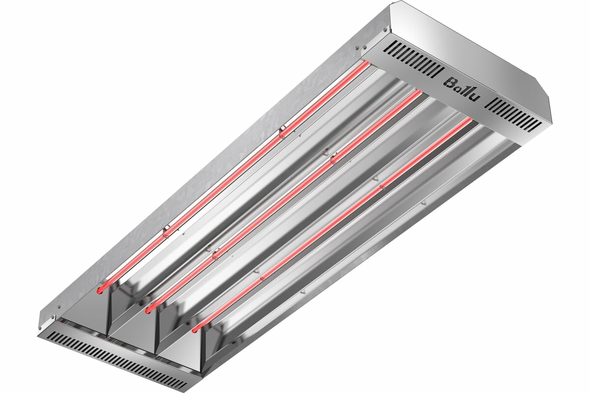 Обогреватель Ballu BIH-T2-4.5, серебристый, потолочный, мощность 4,5кВт, 45кв. м, IP54