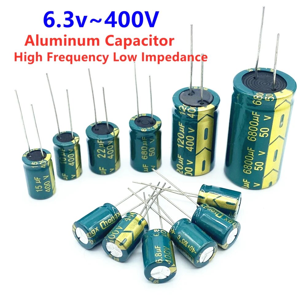 Высокочастотные алюминиевые конденсаторы 10-400В 50V470UF 10PCS