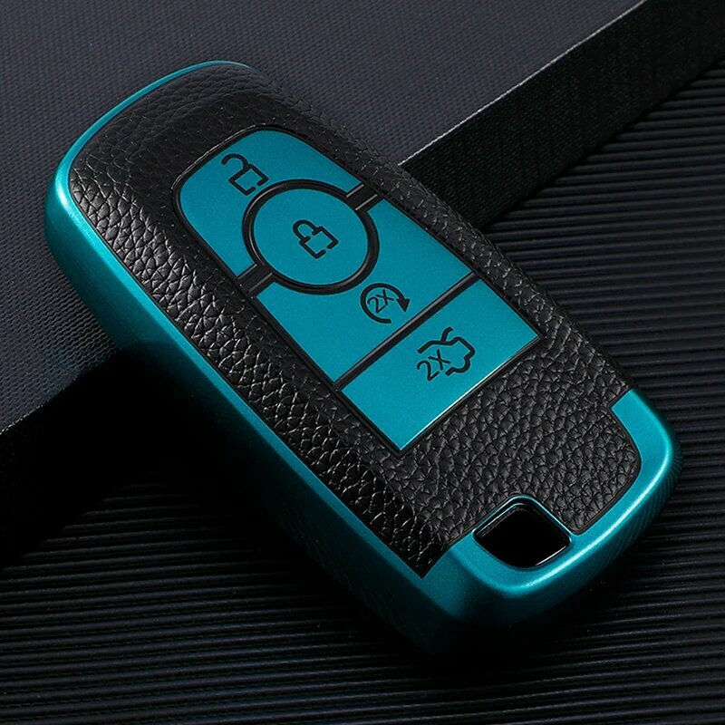 Кожаный чехол для автомобильного ключа из ТПУ, чехол для Ford Ecosport Edge Explorer протектор green