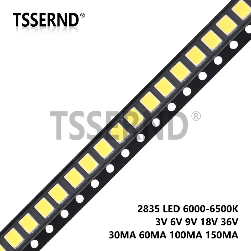 SMD LED 2835 белые 100 шт 3V-150MA-0.5W
