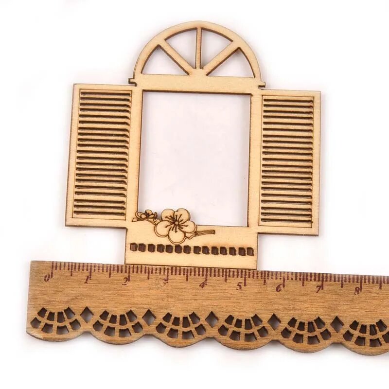 Деревянные поделки с полыми окнами 4 шт. 1