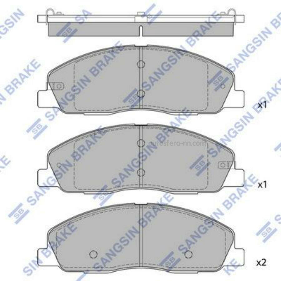 SANGSIN BRAKE SP4100 Колодки передние Газель Некст 2014 Газель Ситилайн 2019 SANGSIN BRAKE SP4100
