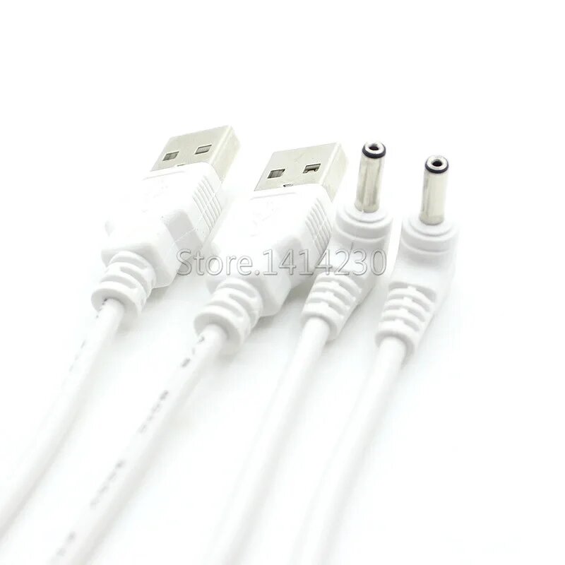 USB кабель переходник DC 3.5x1.35, белый, 1.5 м