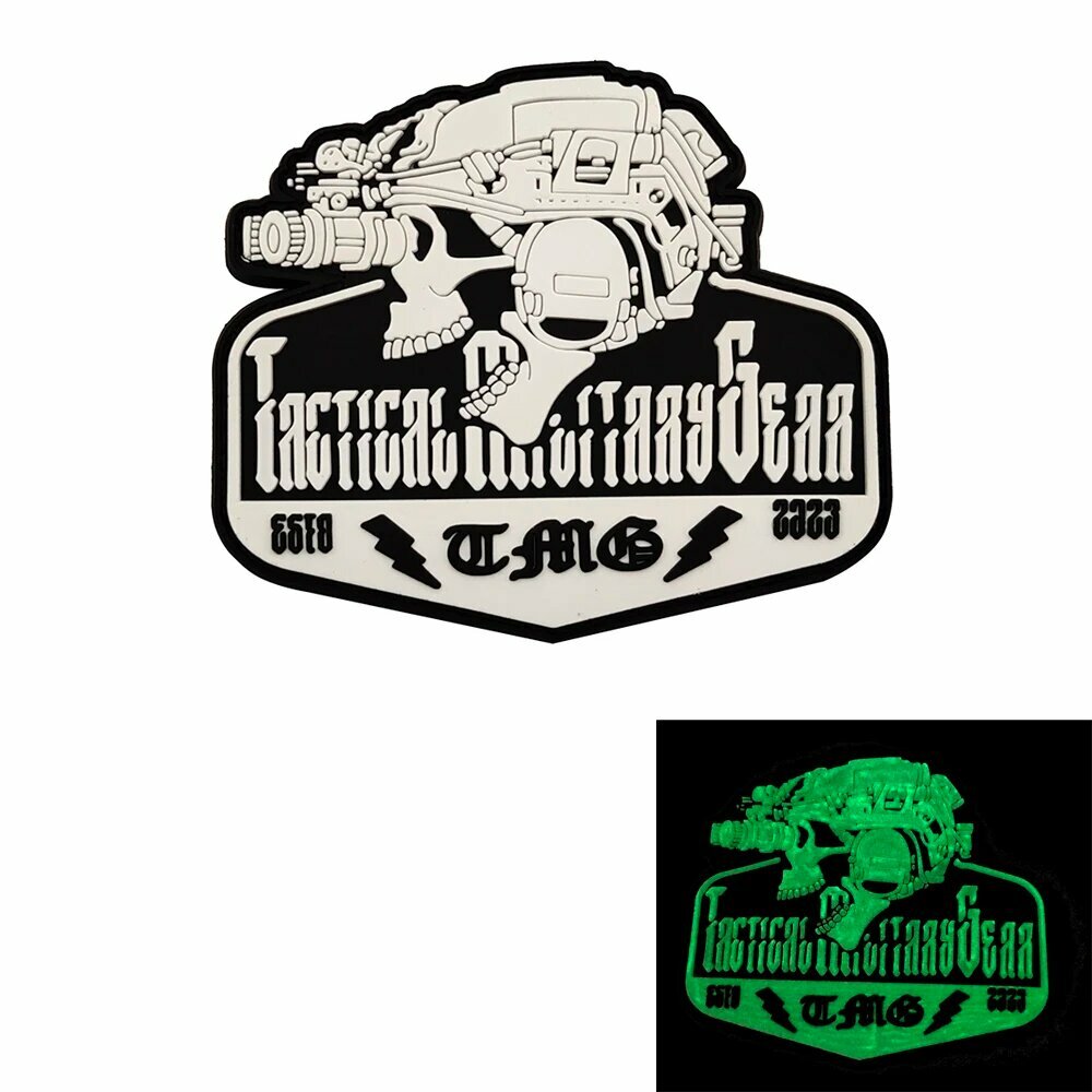 Светящиеся в темноте резиновые черепные патчи