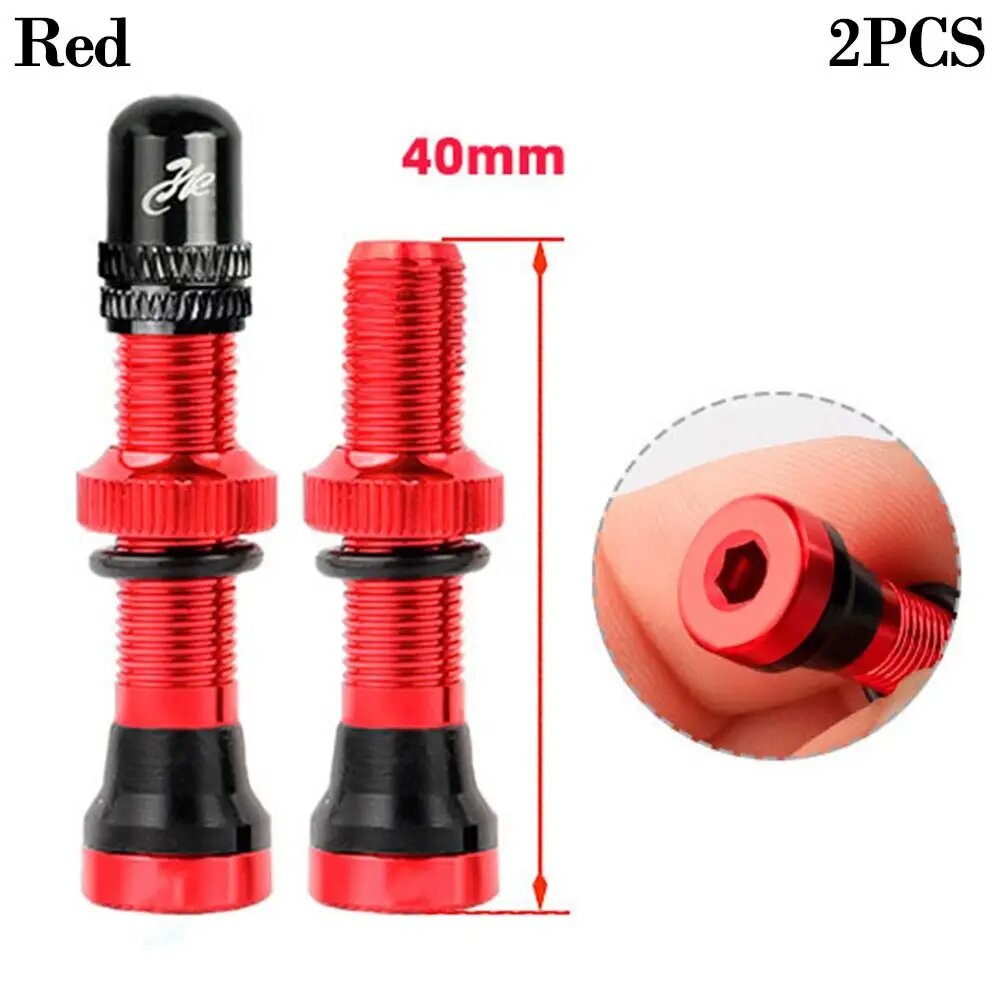 SEKINEW велоклапаны Presta 40/60 мм черные/красные Красный, Red-40mm-2pcs