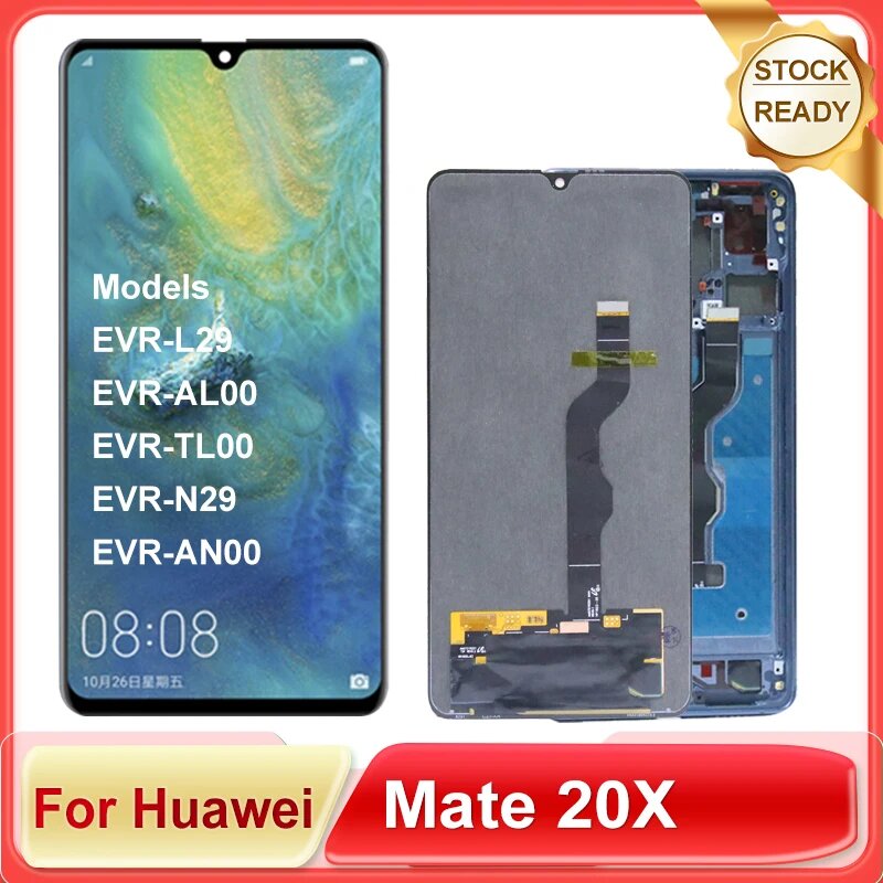 Оригинальный 7,2-дюймовый OLED-дисплей для Huawei Mate 20X, дигитайзер сенсорного экрана в сборе для Mate 20X 5G, запасные части для ЖК-дисплея