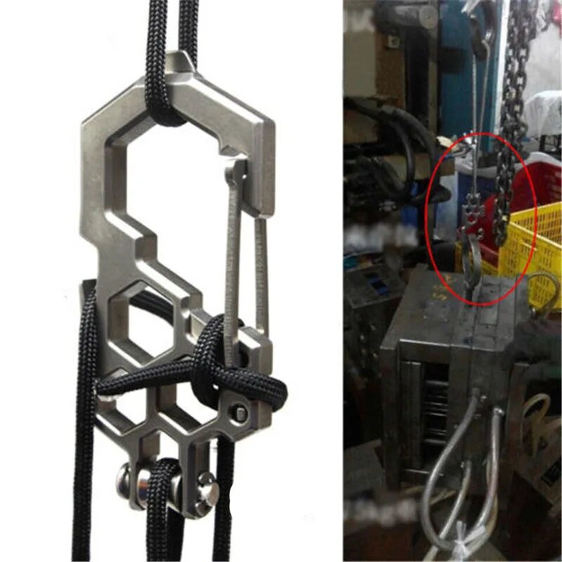 Многофункциональный карабин из нержавеющей стали