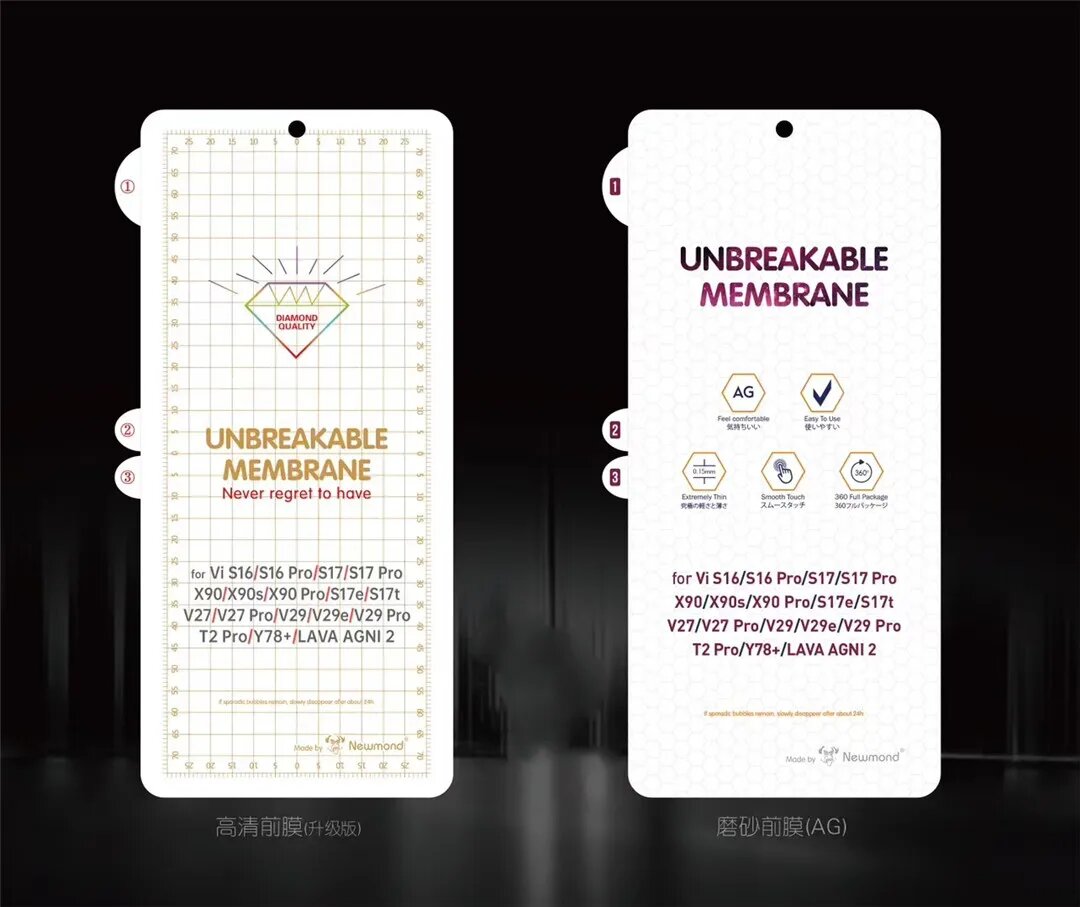 Небьющаяся мембрана Матовый ТПУ гидрогель для Vivo X90 X80 X70 X60 Pro Plus мягкая полноэкранная защита для Vivo IQOO 10 9 Pro пленка X90 Pro, MATTE, 2PCS