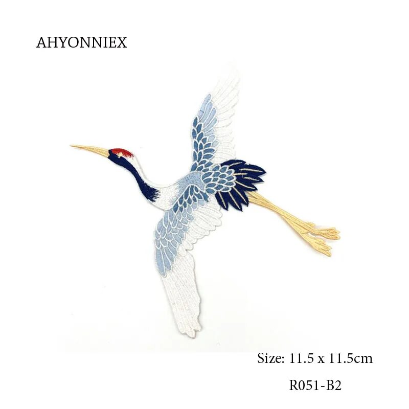 AHYONNIEX нашивка с изображением журавля Type B2