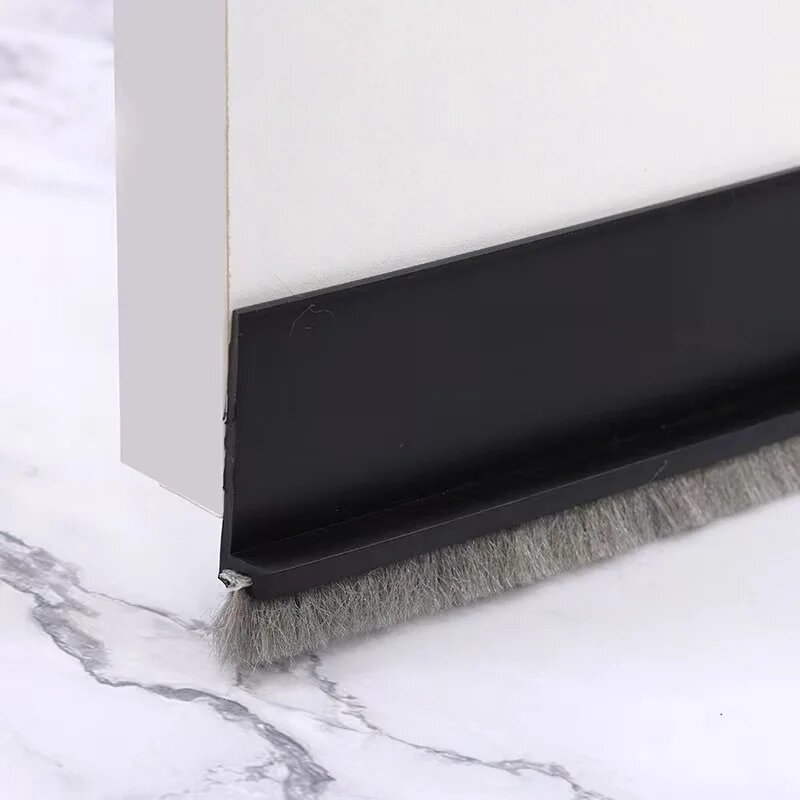 Уплотнение двери от сквозняков, 1 м, резиновая щетка 4 в 1, звукоизоляция от насекомых, пыли, ветрозащита, уплотнитель, нижняя часть окна дома