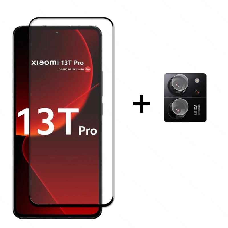 Для Xiaomi 13T Pro Защитная пленка для экрана Стекло для Xiaomi Красный, Mi 13T, 1 Glass and 1 Lens